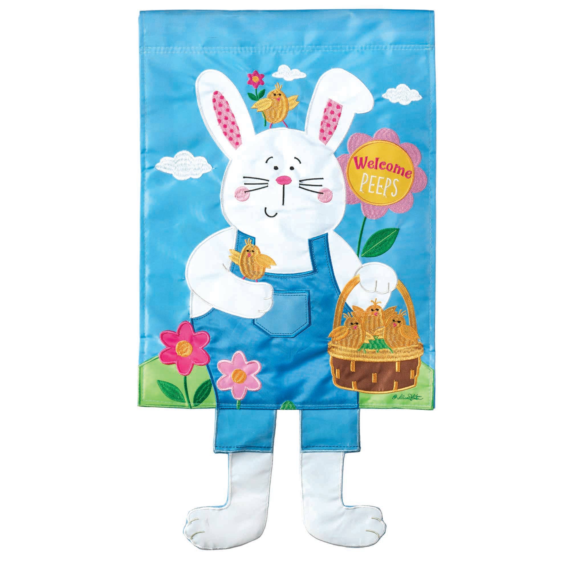 Magnolia - BUNNY WELCOME PEEPS CRAZY LEG FLAG – Andrea's Schnuck Store